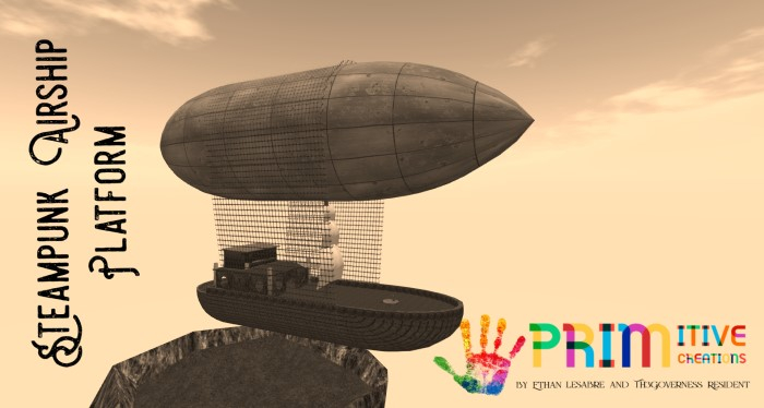 Second Life Marketplace - PRIMitive Creations - Steampunk Airship Platform